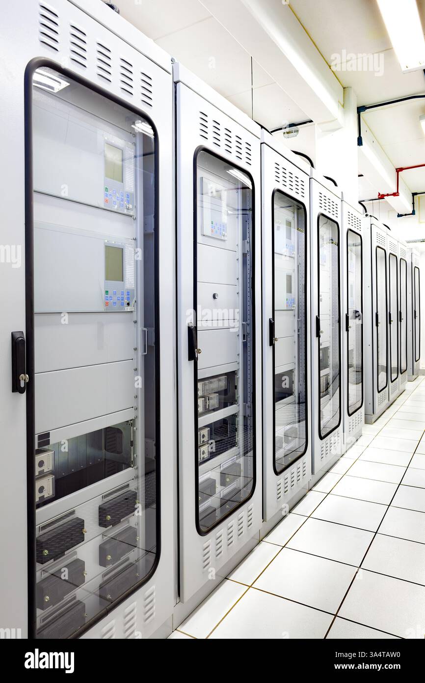Electrical switchgear room at an electric substation Stock Photo - Alamy