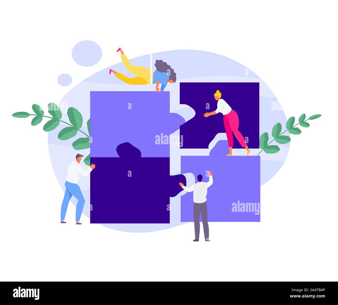 Teamwork business characters. Colleagues and collaboration. Vector flat ...