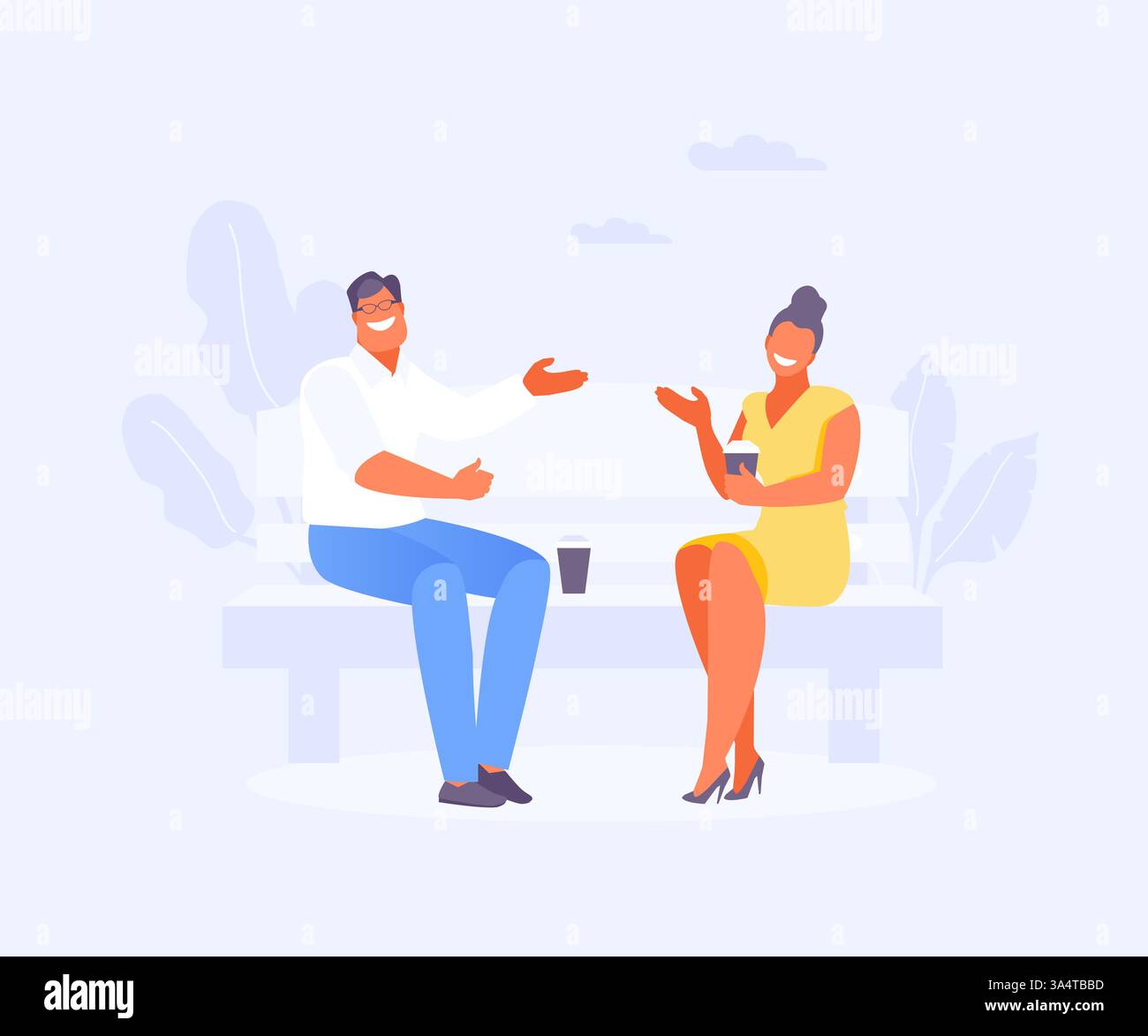 People talking drinking in Stock Vector Images - Alamy