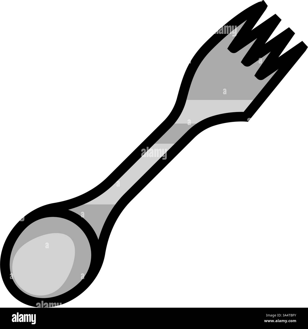 fork spoon titanium ultralight color icon vector illustration Stock ...