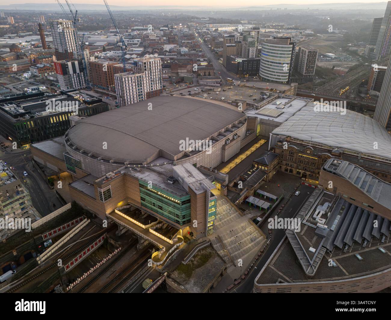 Aerial image of AO Arena (also known as Manchester Arena) in Manchester ...
