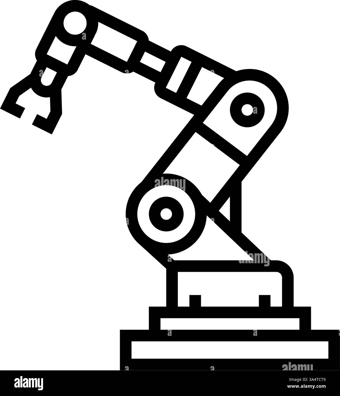 robotic arm ai integration line icon vector illustration Stock Vector ...