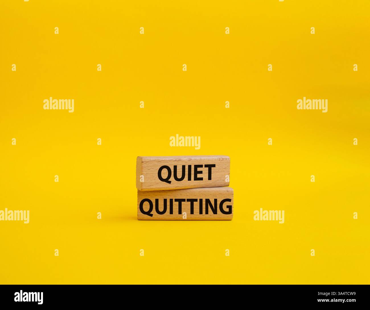 Quiet quitting symbol. Concept word Quiet quitting on wooden blocks ...