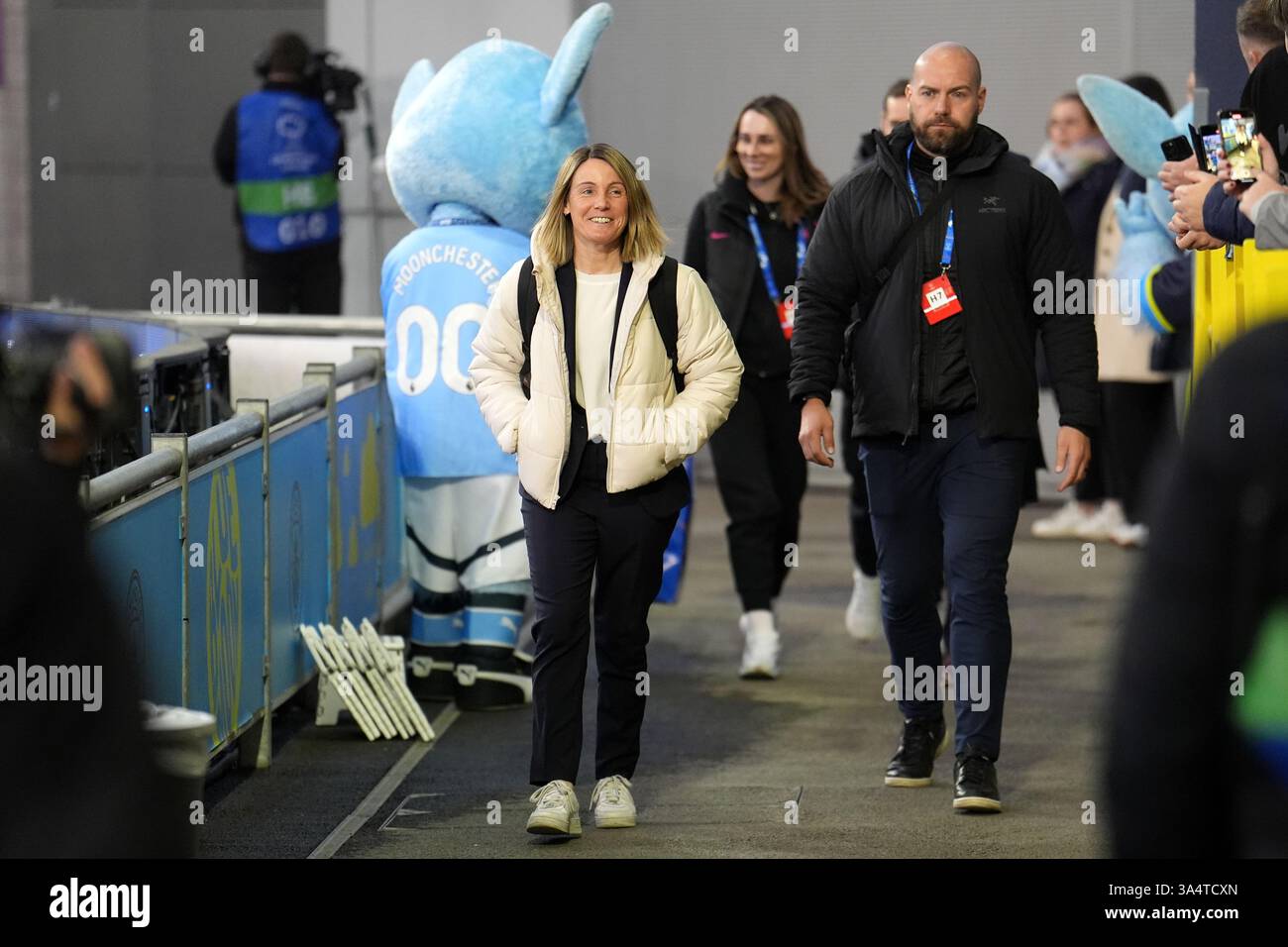 Chelsea manager Sonia Bompastor arrives to the stadium ahead of the ...