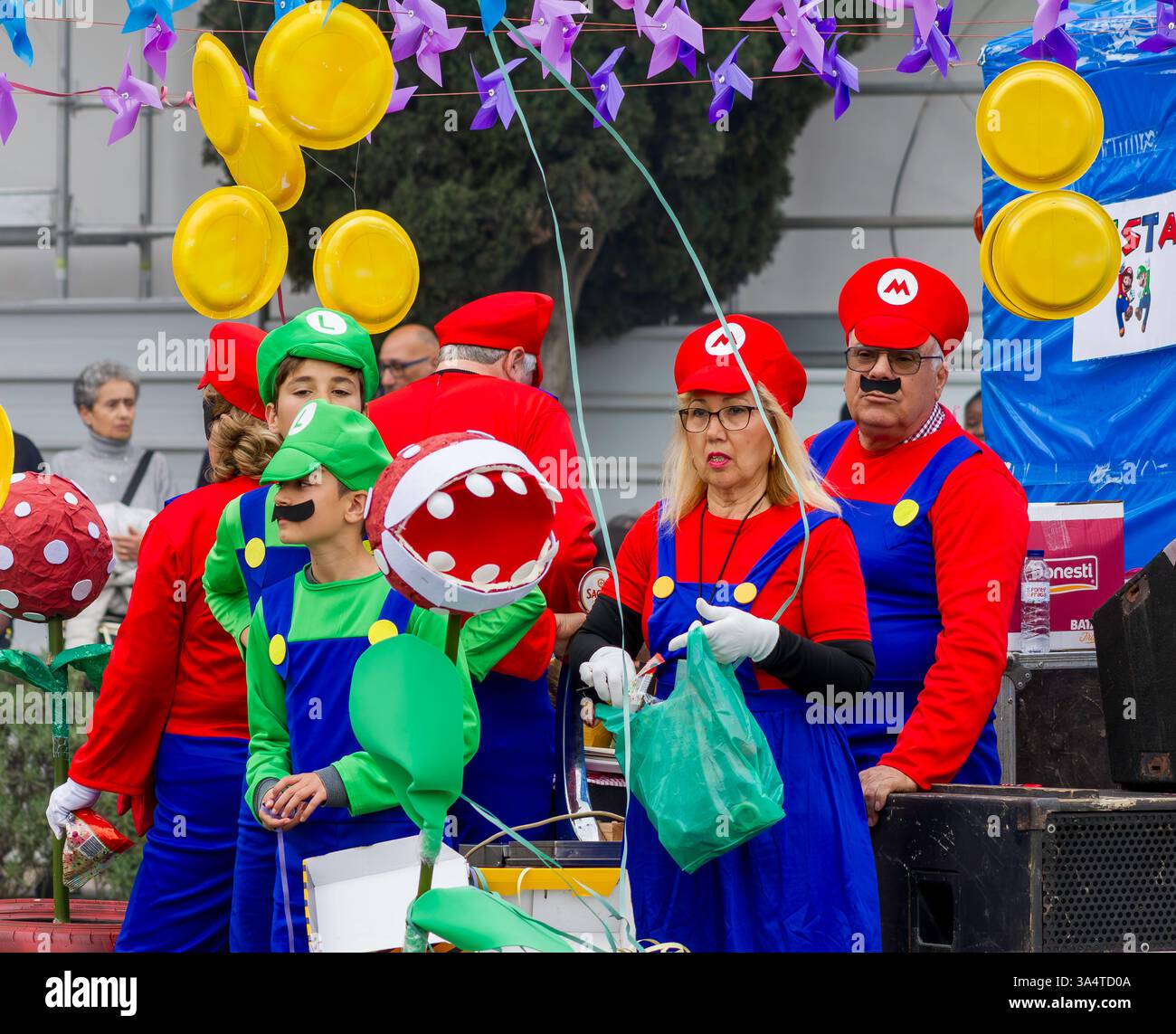 Mario Bros Costumes at Tomar Carnival 2025 Stock Photo - Alamy