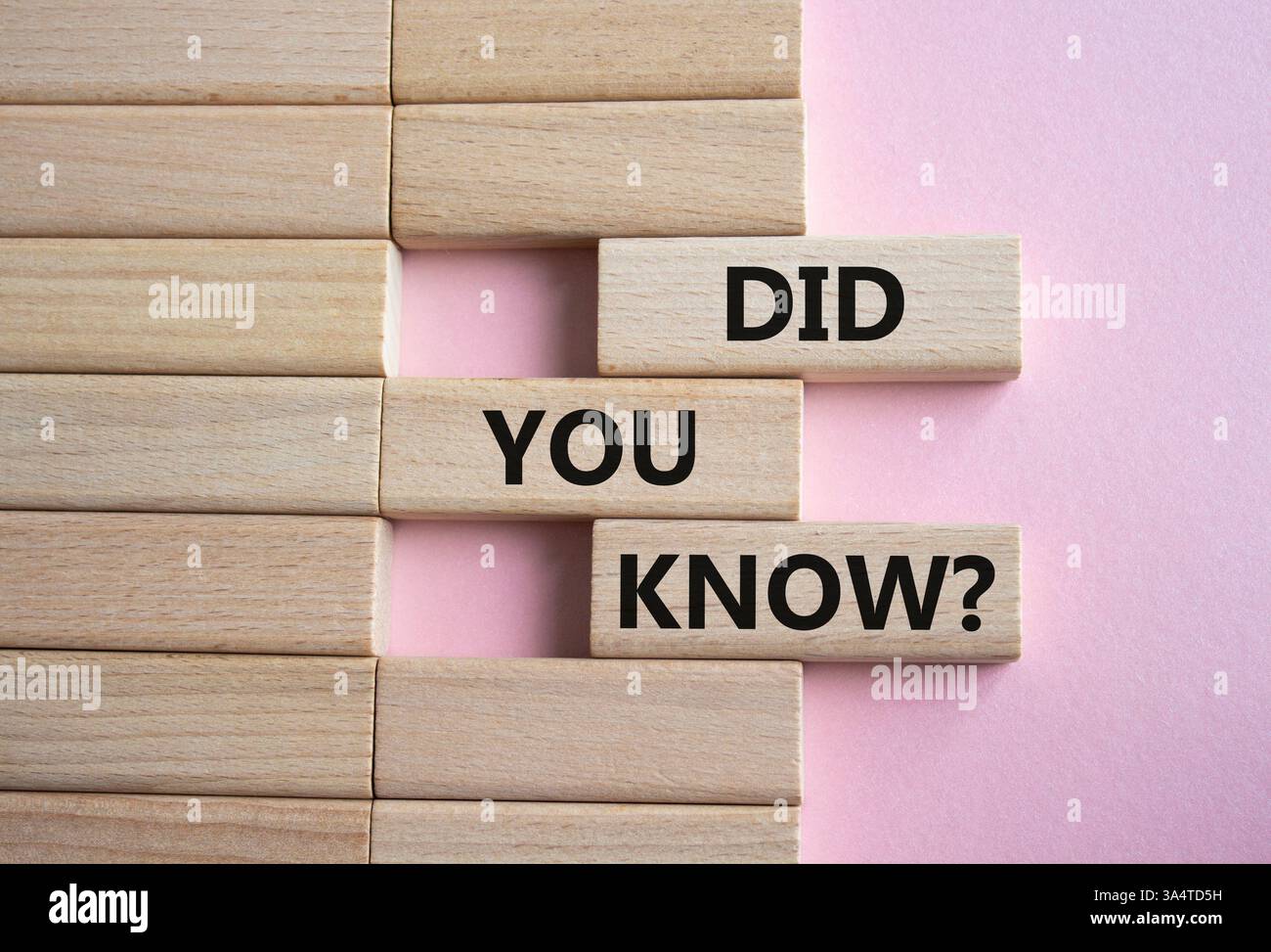 Did you know symbol. Wooden blocks with words Did you know. Beautiful ...