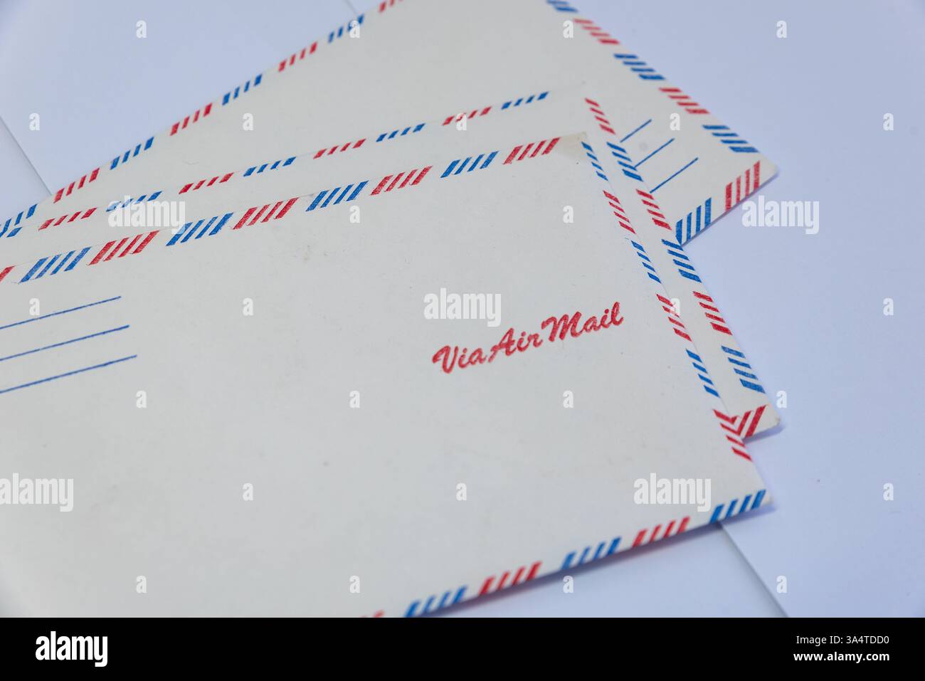 Vintage Air Mail letter envelopes Stock Photo - Alamy