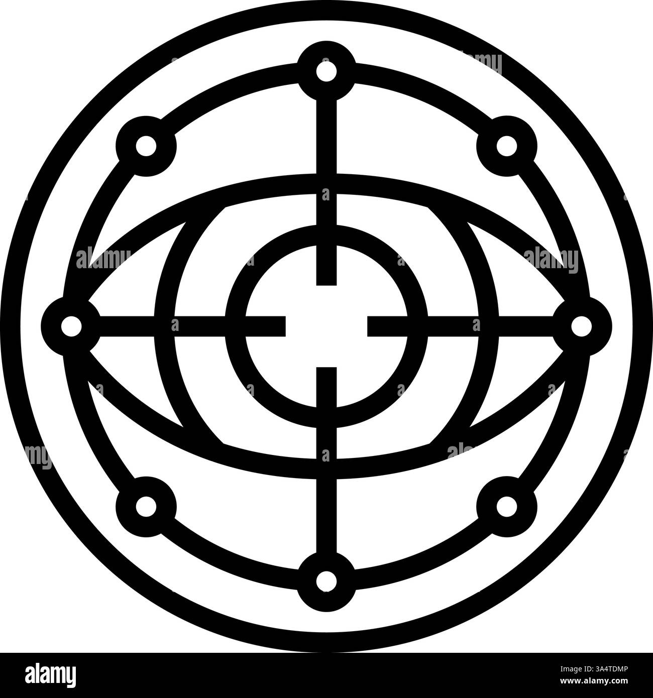 eye scanning deep learning line icon vector illustration Stock Vector ...