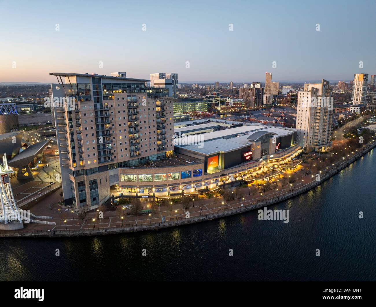 Media city uk sunset salford quays hi-res stock photography and images ...