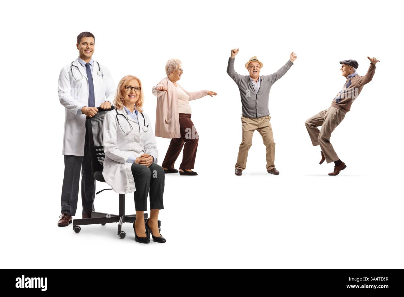 Female doctor senior patient dancing hi-res stock photography and ...