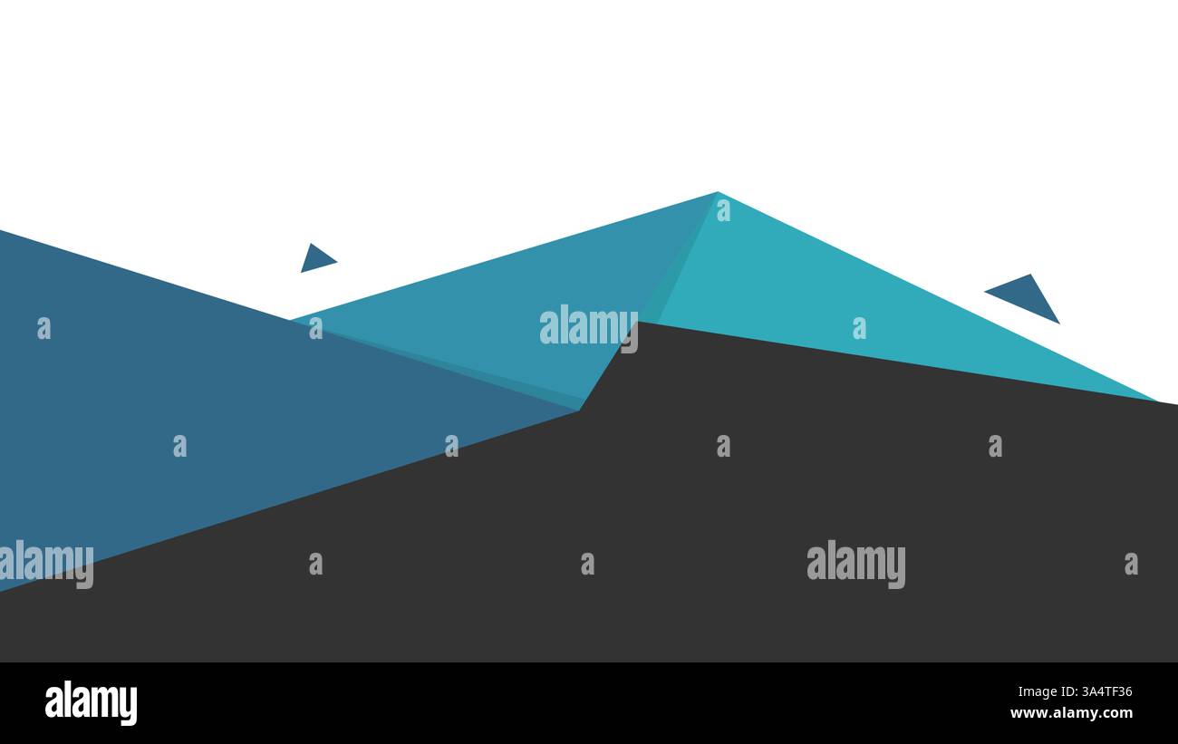 Minimalist abstract vector mountain landscape with geometric shapes ...