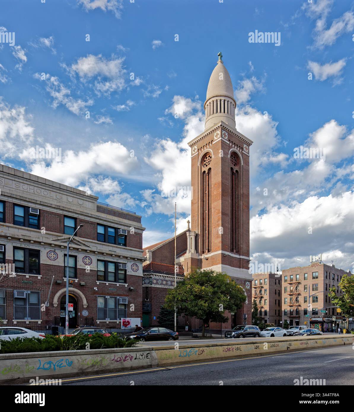 Sunset Park’s St. Michael’s Catholic Church has a distinctive beehive ...