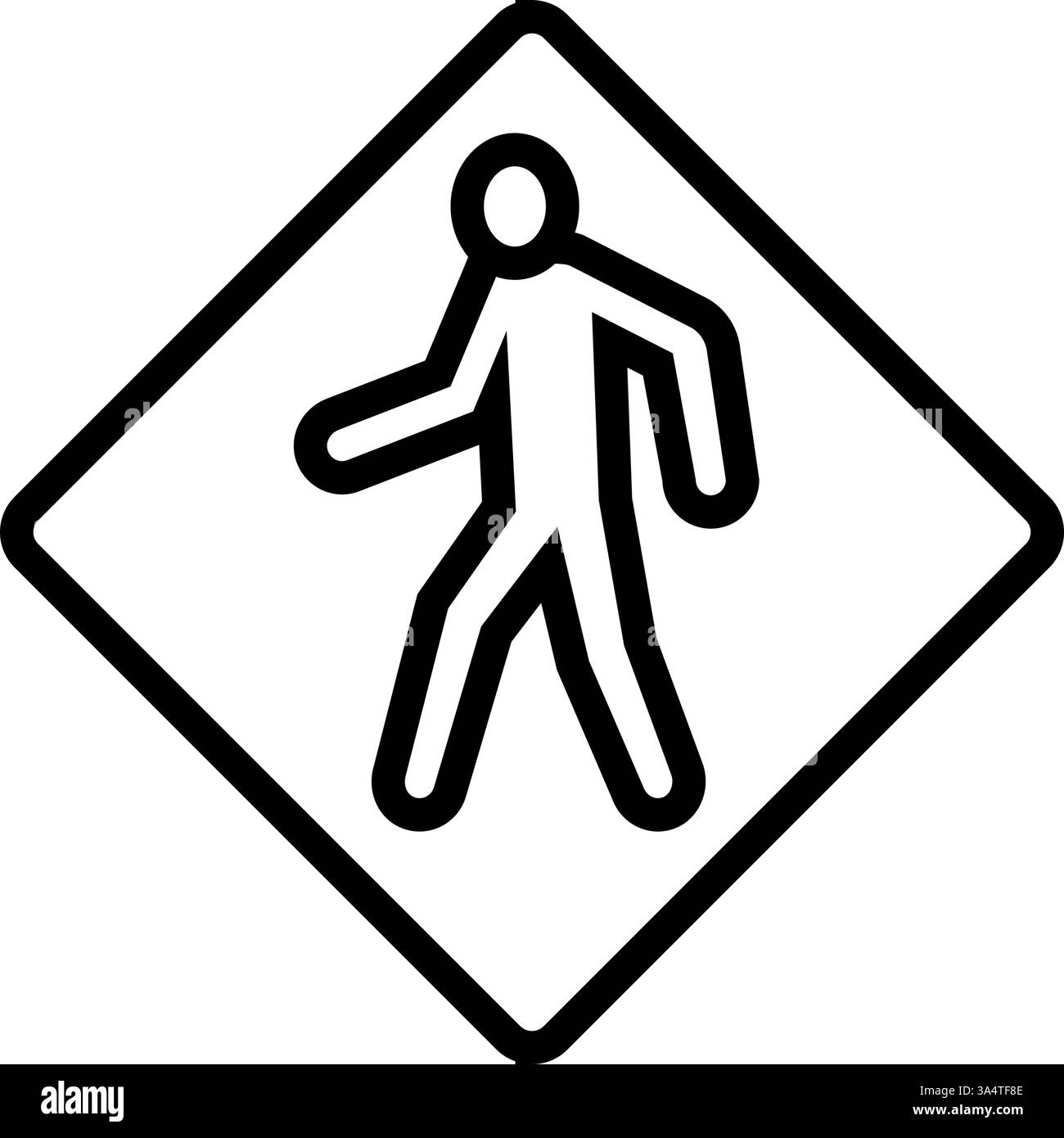 pedestrians crossing car driving obstacles line icon vector ...