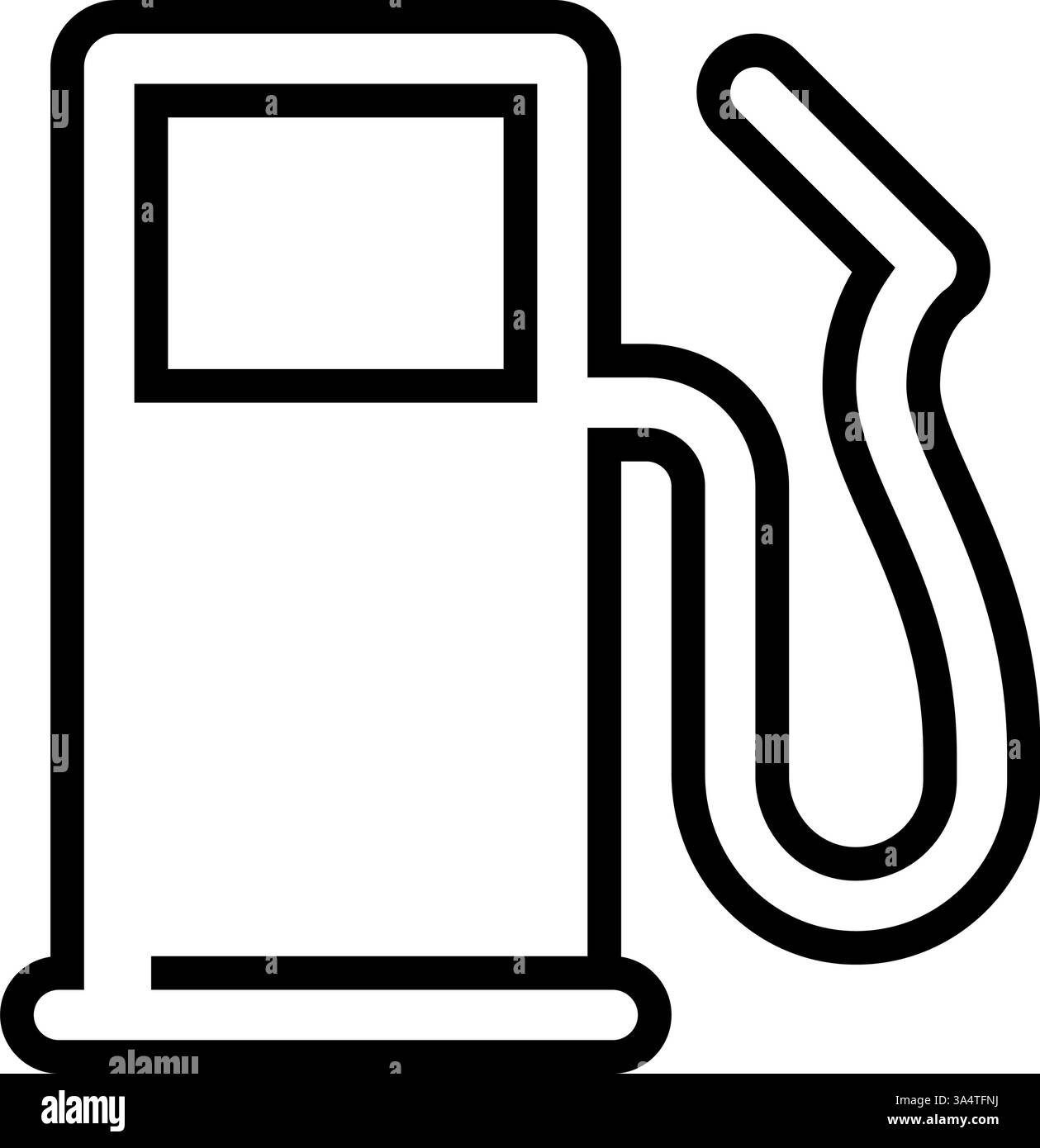 low fuel warning car driving obstacles line icon vector illustration ...