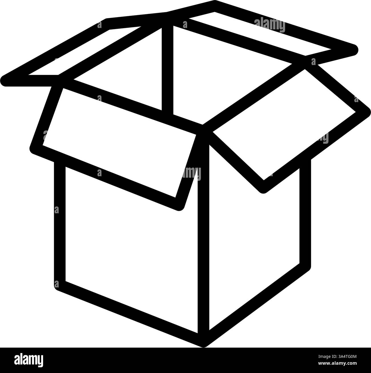 box cardboard packaging line icon vector illustration Stock Vector ...