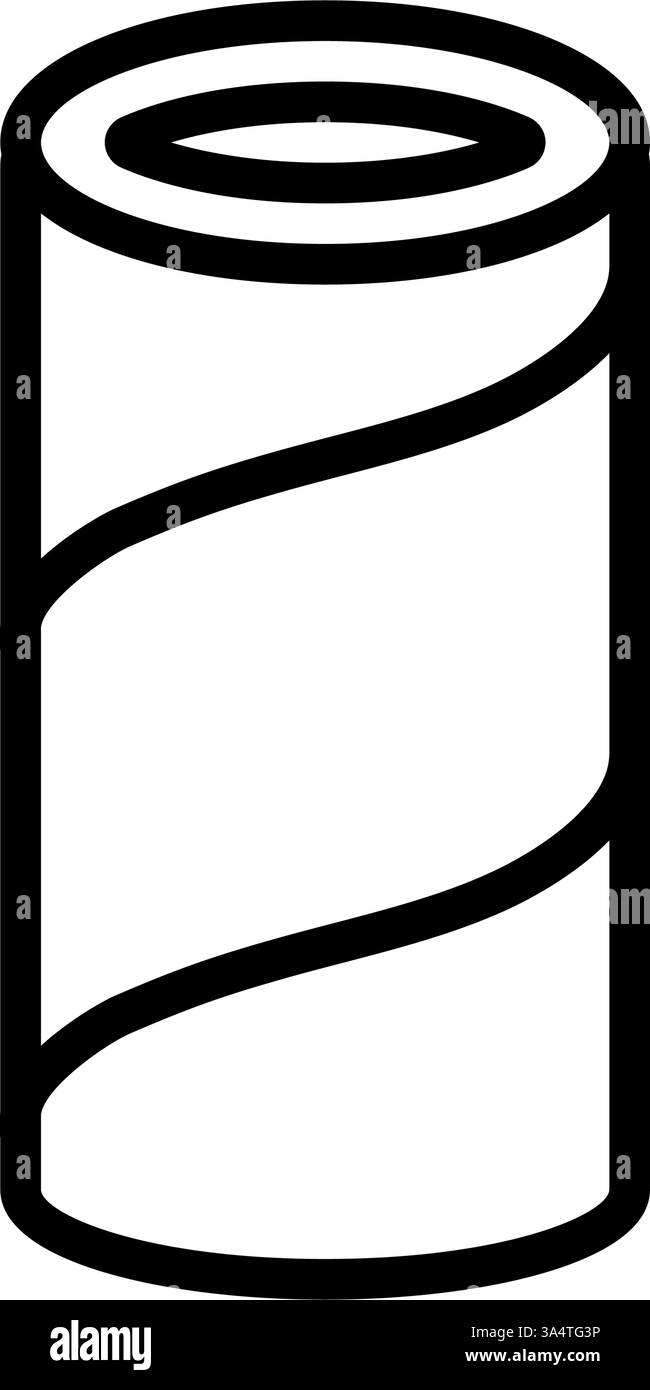 tube cardboard packaging line icon vector illustration Stock Vector ...