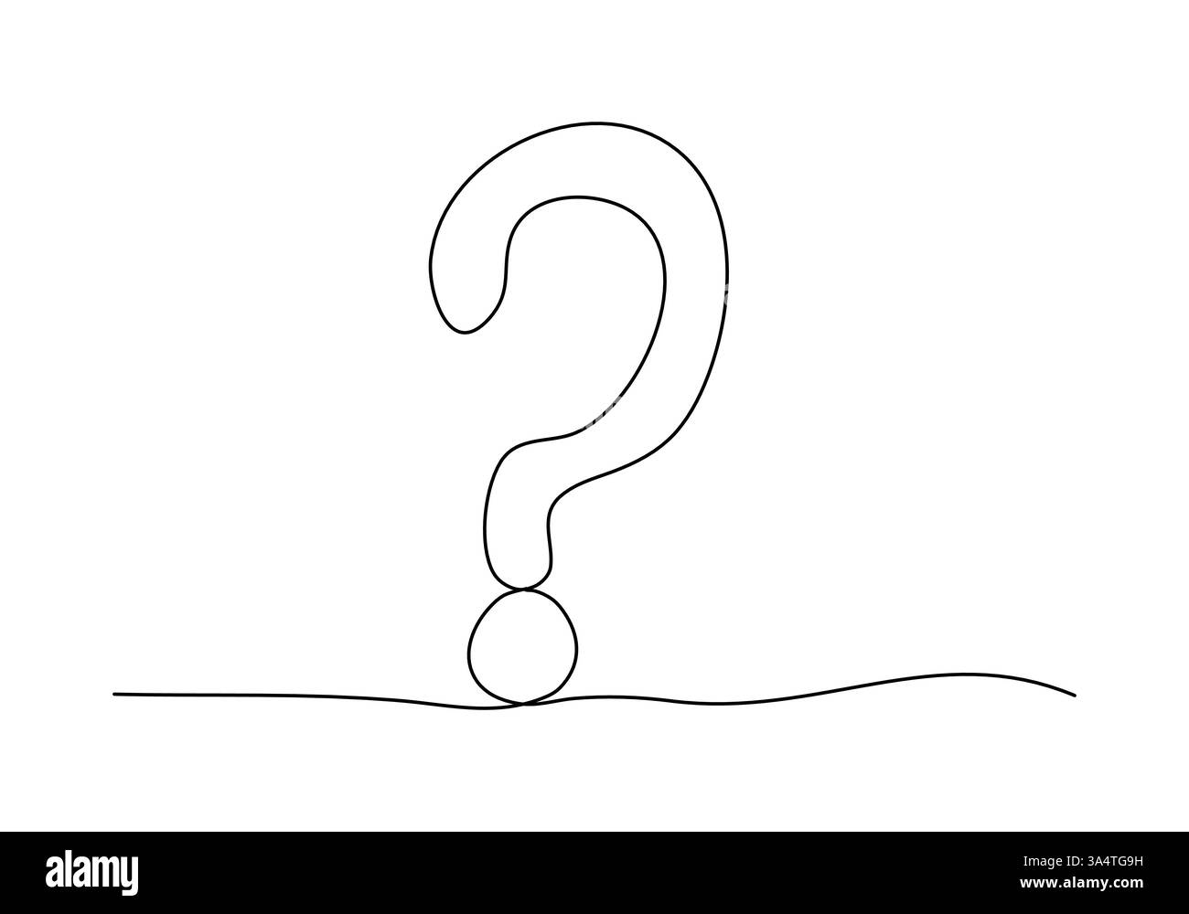 Minimalist question mark line Black and White Stock Photos & Images - Alamy