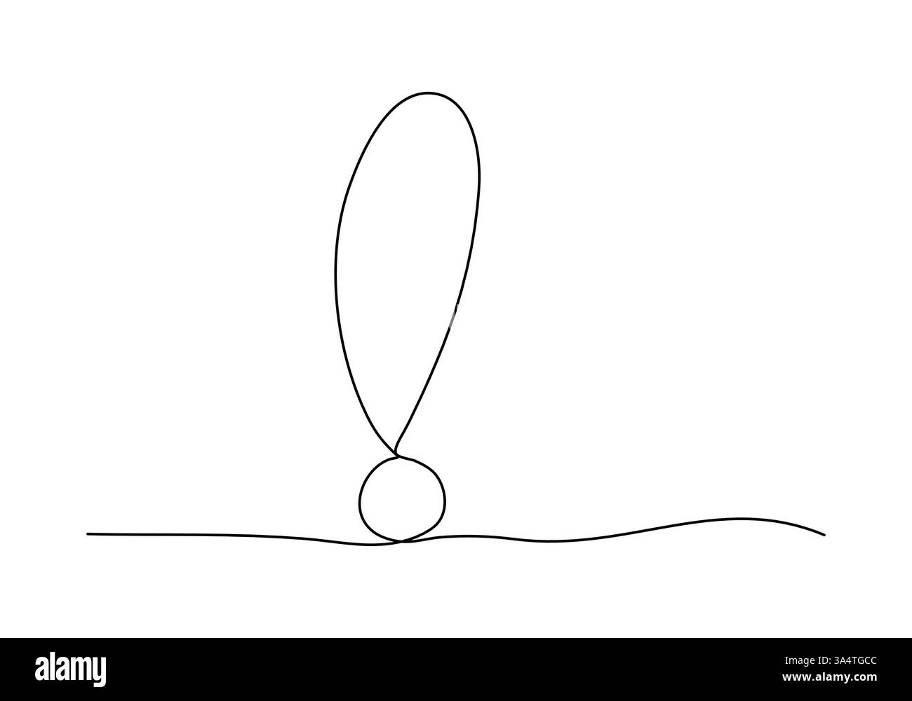 One line exclamation mark Cut Out Stock Images & Pictures - Alamy