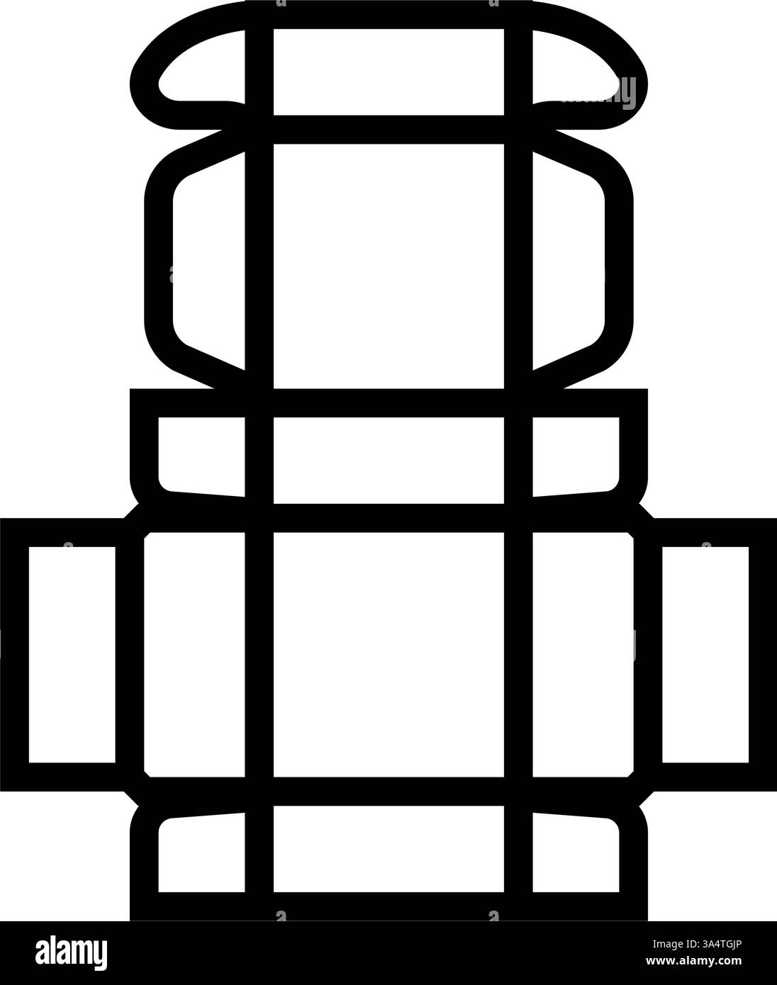 folding carton cardboard packaging line icon vector illustration Stock ...