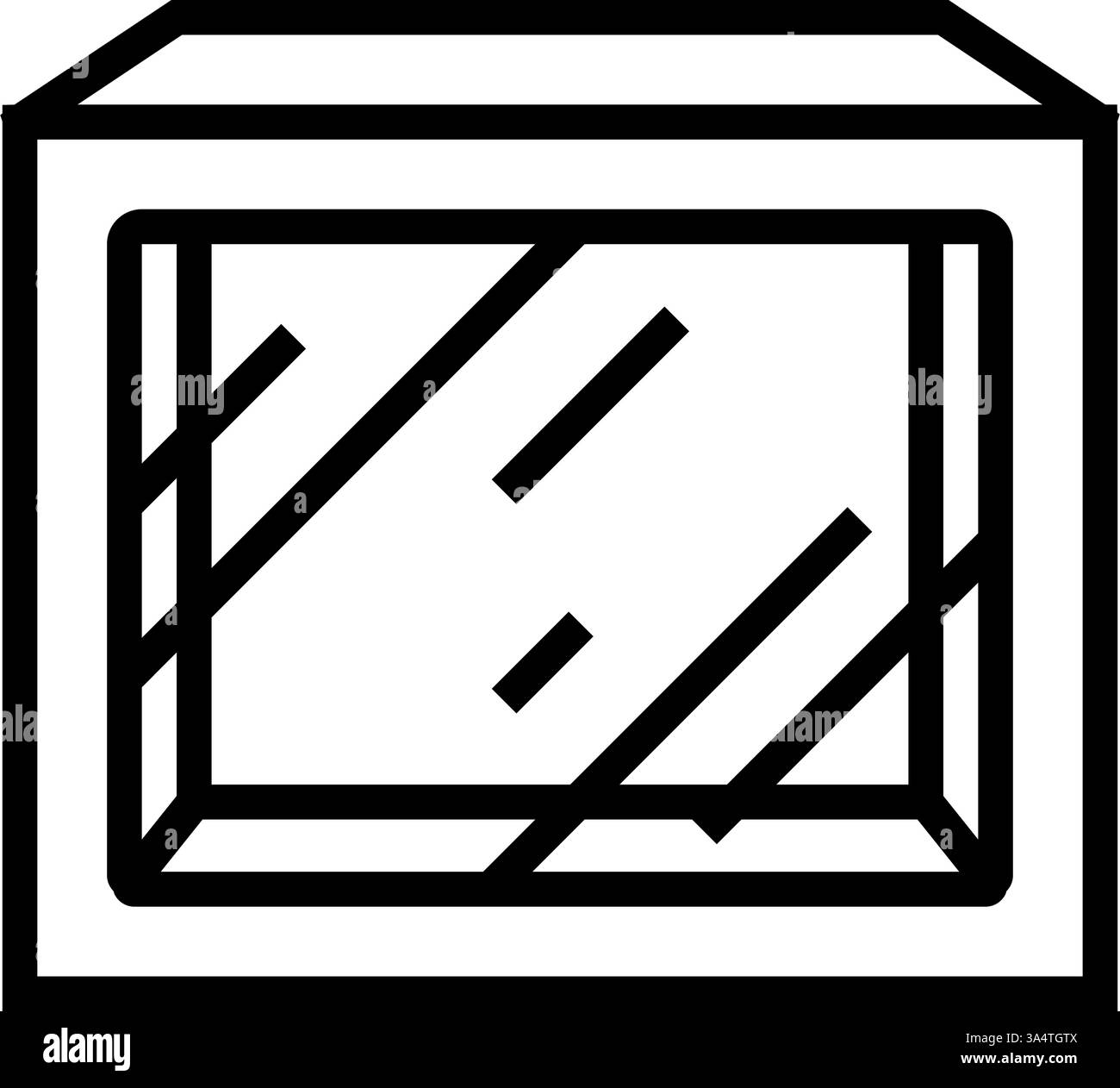 box window cardboard packaging line icon vector illustration Stock ...