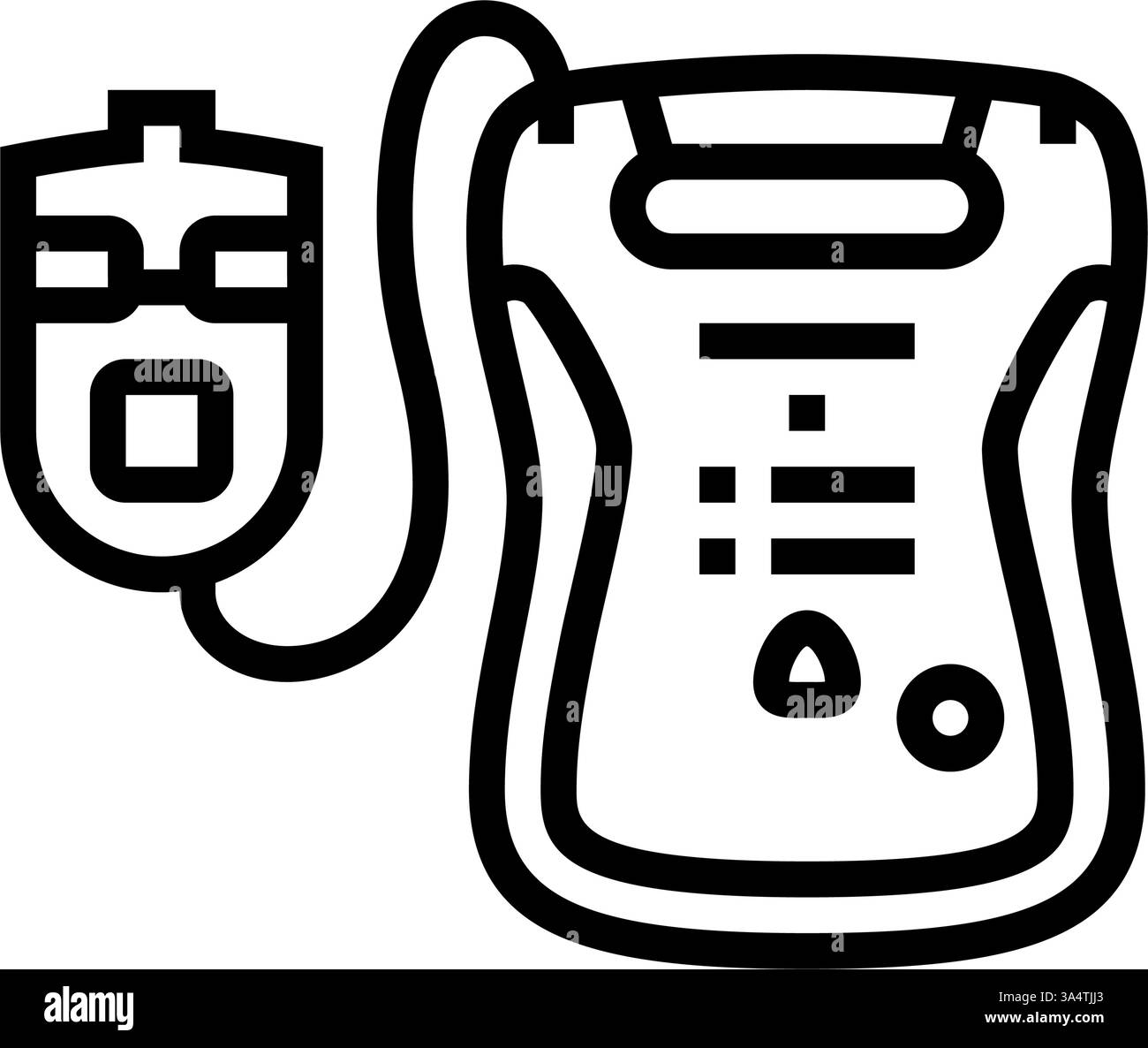 aed automated external defibrillator line icon vector illustration ...