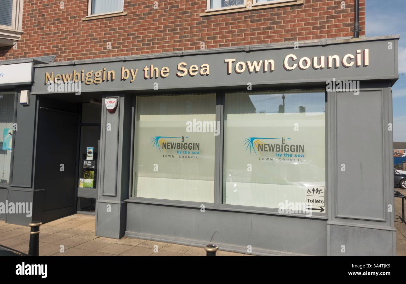 Newbiggin by the Sea Town council offices, Northumberland, England, UK ...