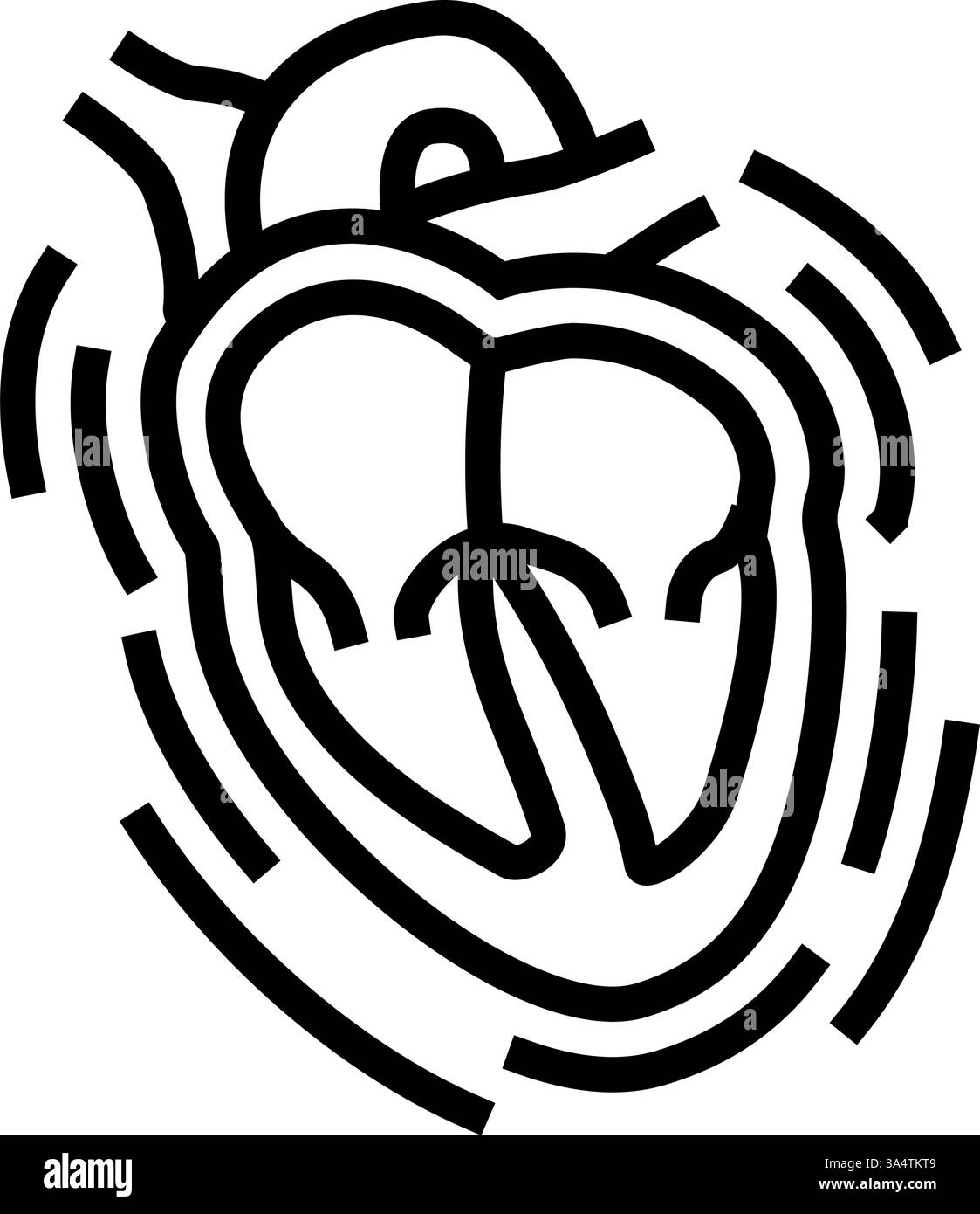 endocarditis cardiology disease line icon vector illustration Stock ...