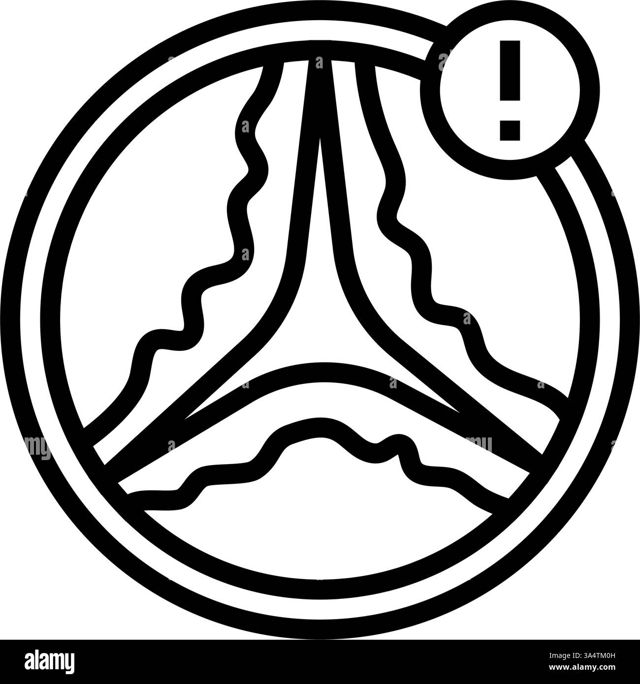 aortic stenosis cardiology disease line icon vector illustration Stock ...