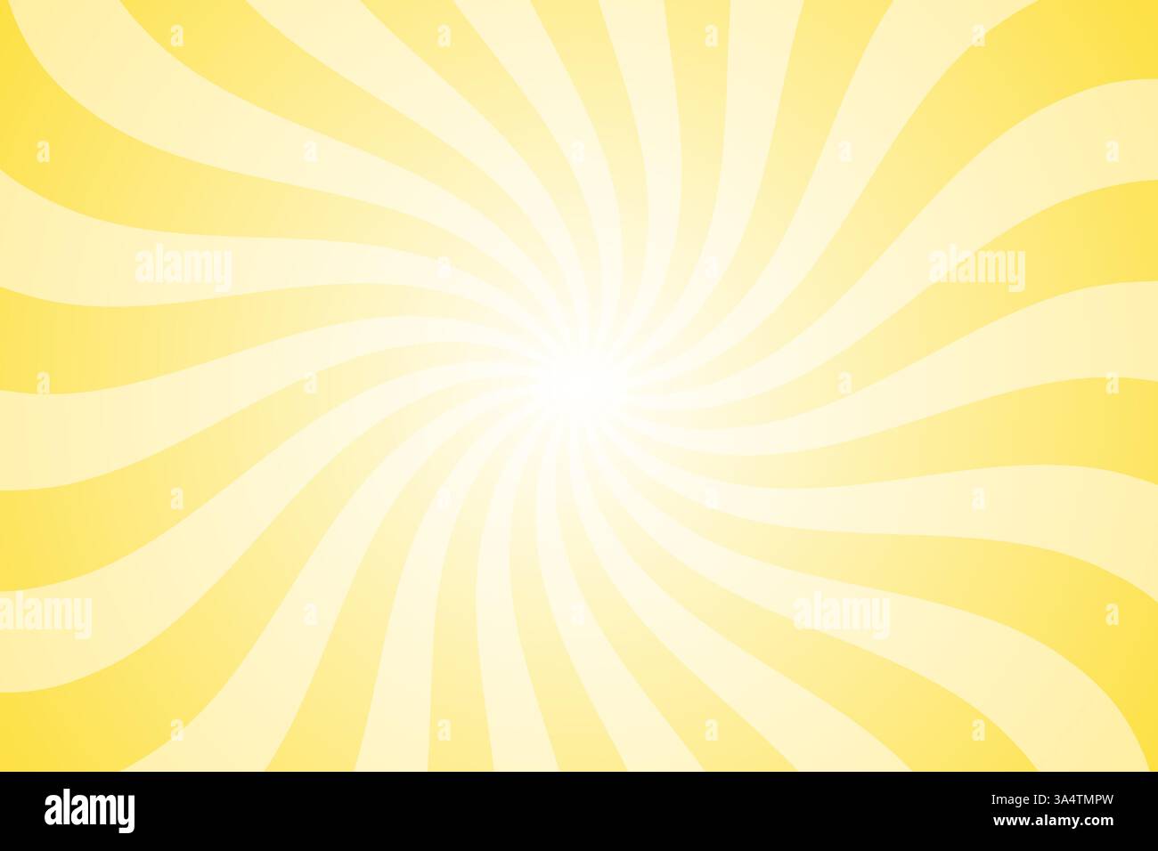 Ray sun. Yellow wavy sun rays. Twist light. Sunburst background. Burst ...