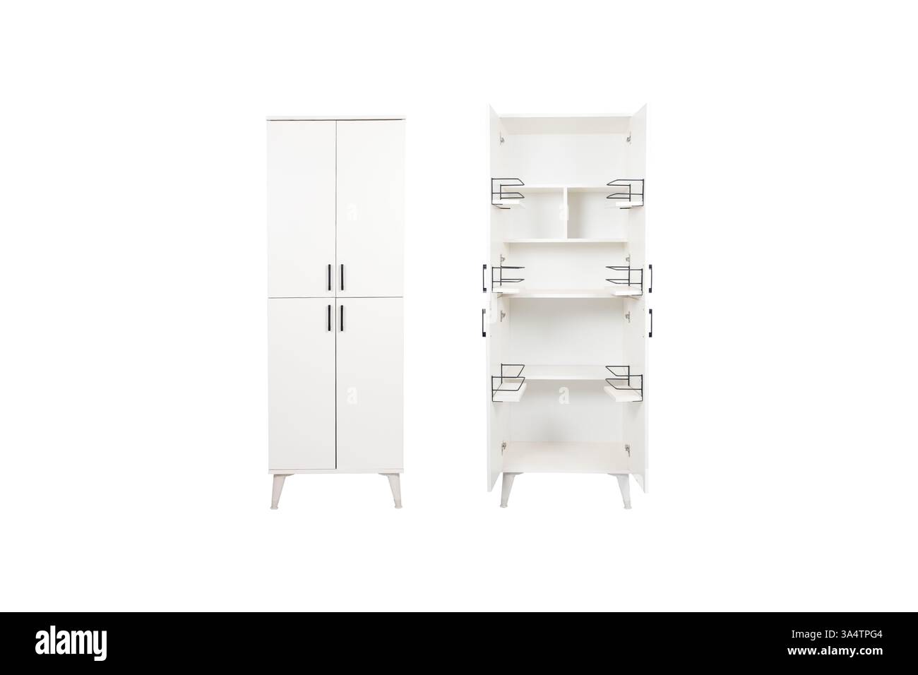 Modern Wooden Kitchen Cabinet Set with Open Shelving Rustic Oak Storage ...