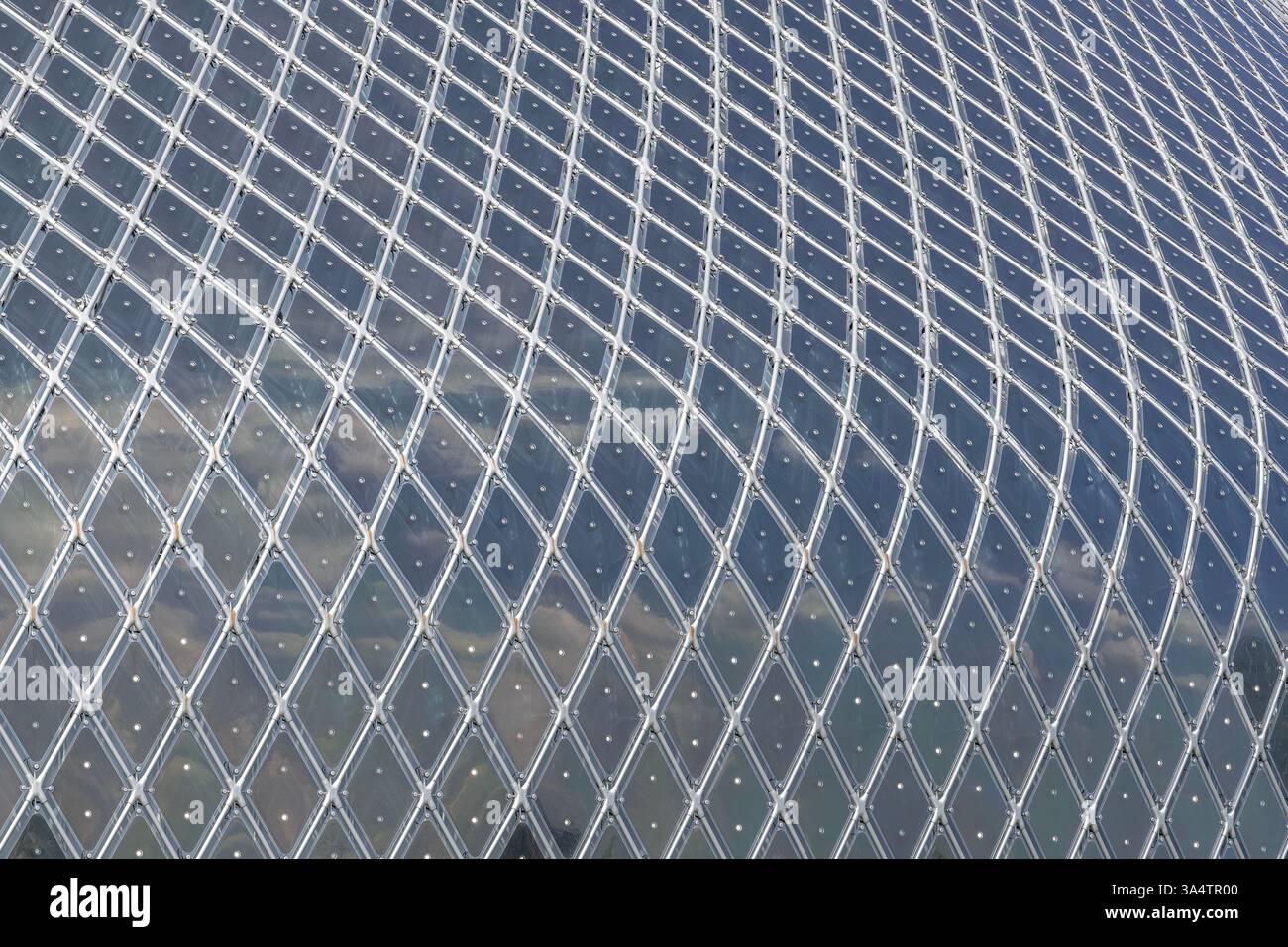 Basel - View of the Novartis Pavilion, a circular building complex ...