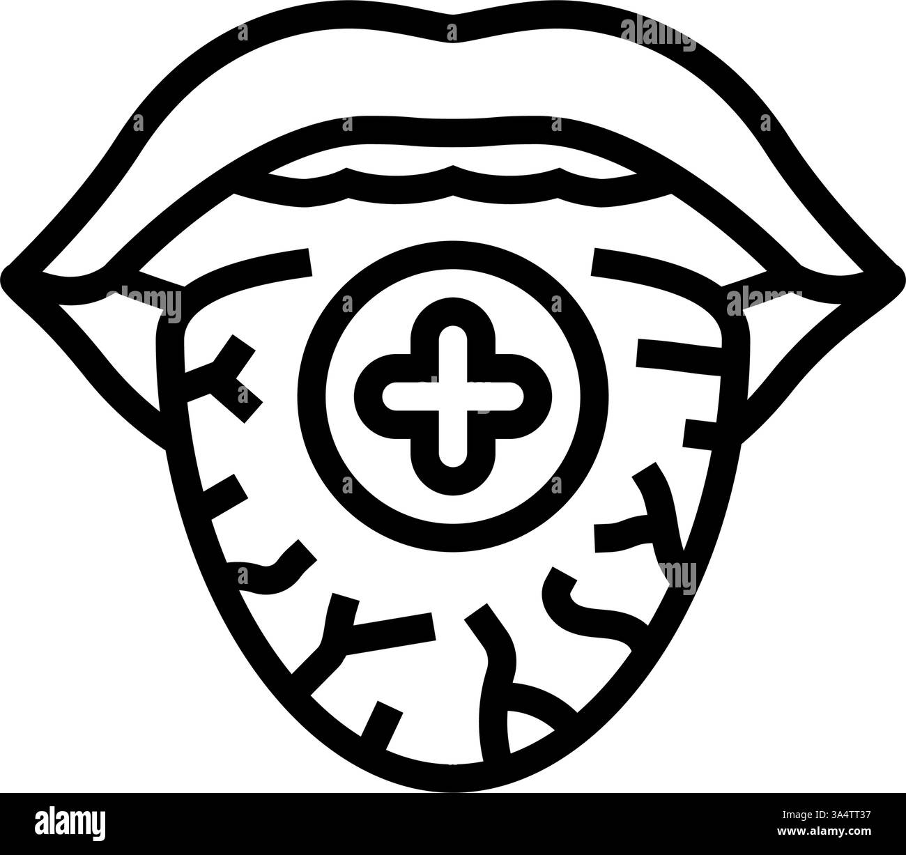 managing dry mouth oral care line icon vector illustration Stock Vector ...