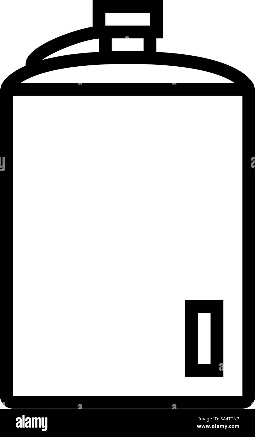 hip flask titanium ultralight line icon vector illustration Stock ...