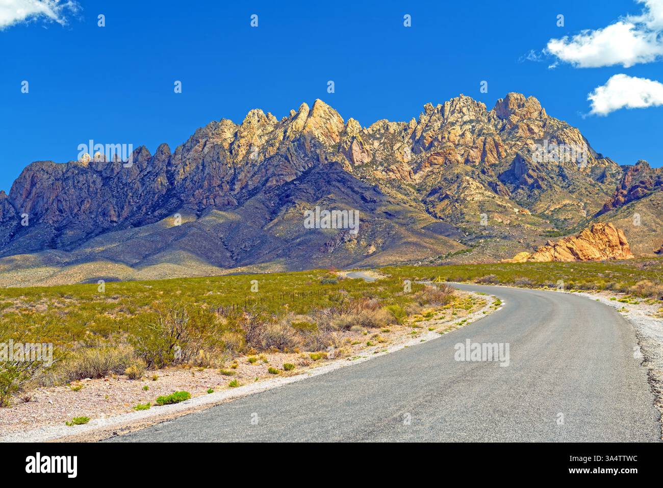 Rural Road Heading Into the Mountains in the Organ Mountains National ...
