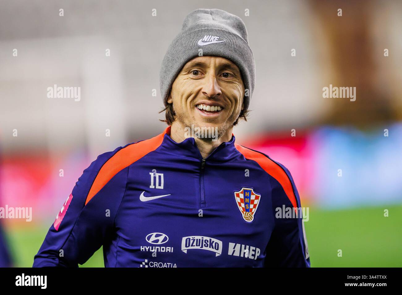 Split, Croatia. 19th Mar, 2025. Croatia's Luka Modric during training ...