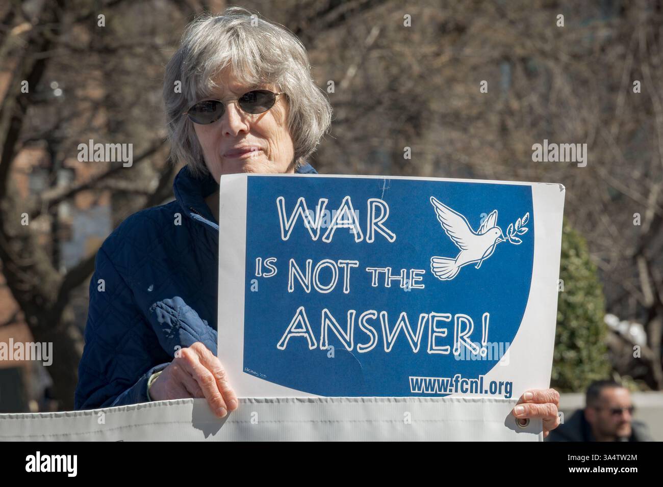 USA. 19th Mar, 2025. Anti-War activists gathered at Union Square on ...