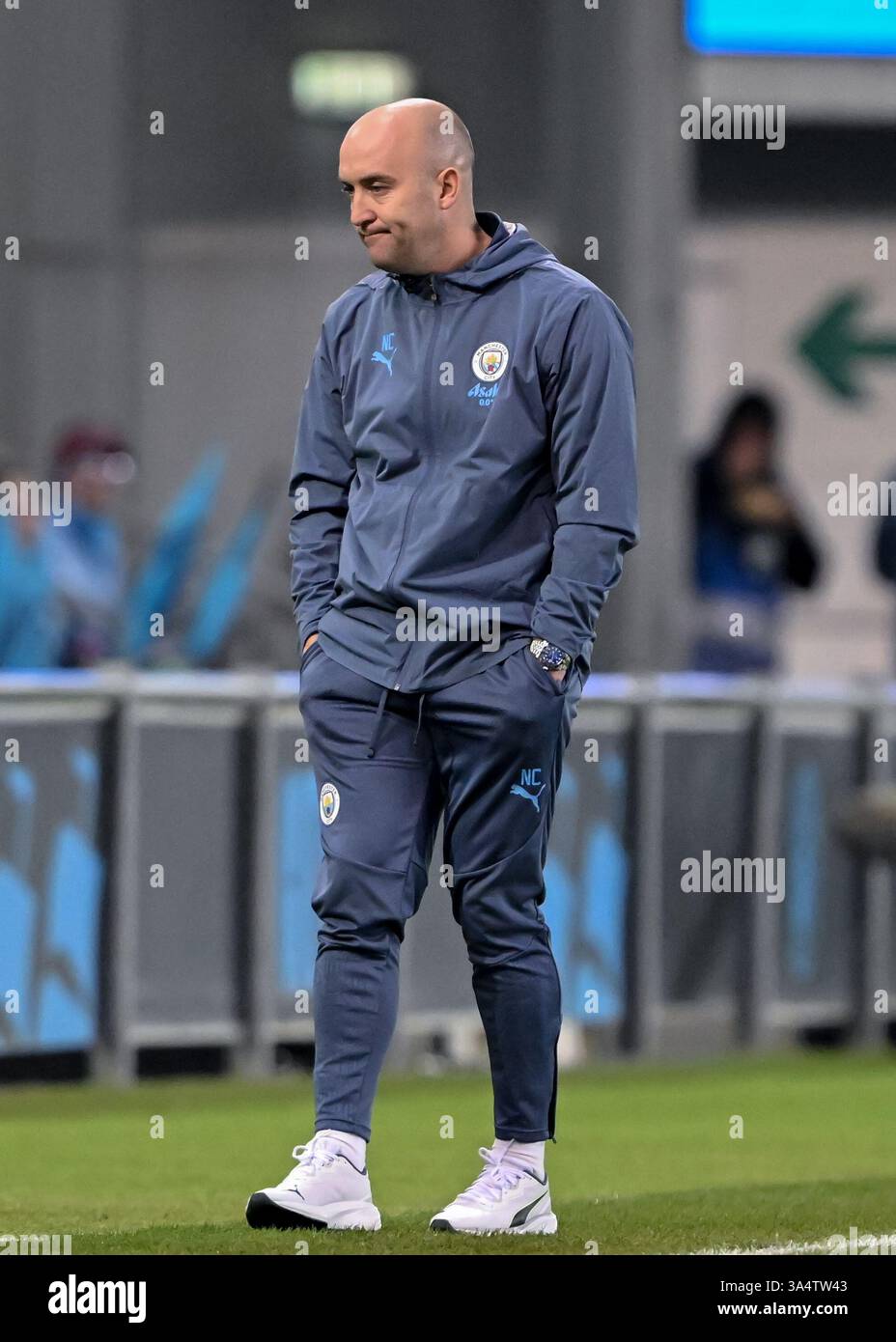 Manchester, UK. 19th Mar, 2025. Nick Cushing interim manager of ...