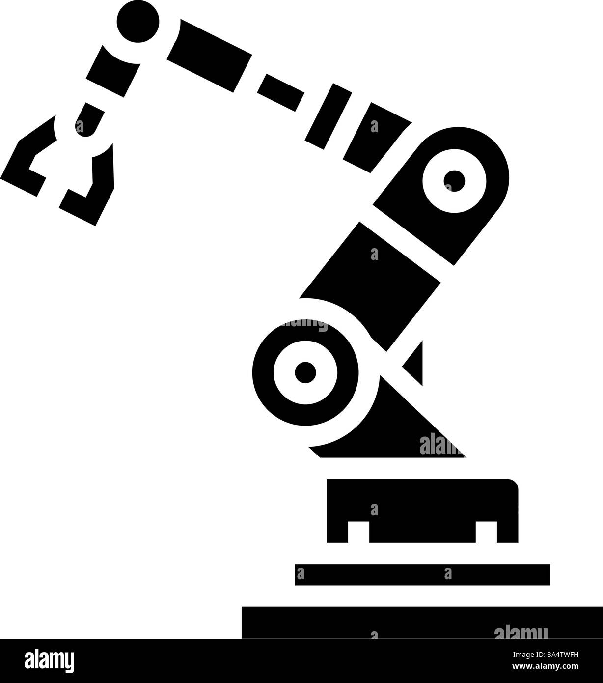 robotic arm ai integration glyph icon vector illustration Stock Vector ...