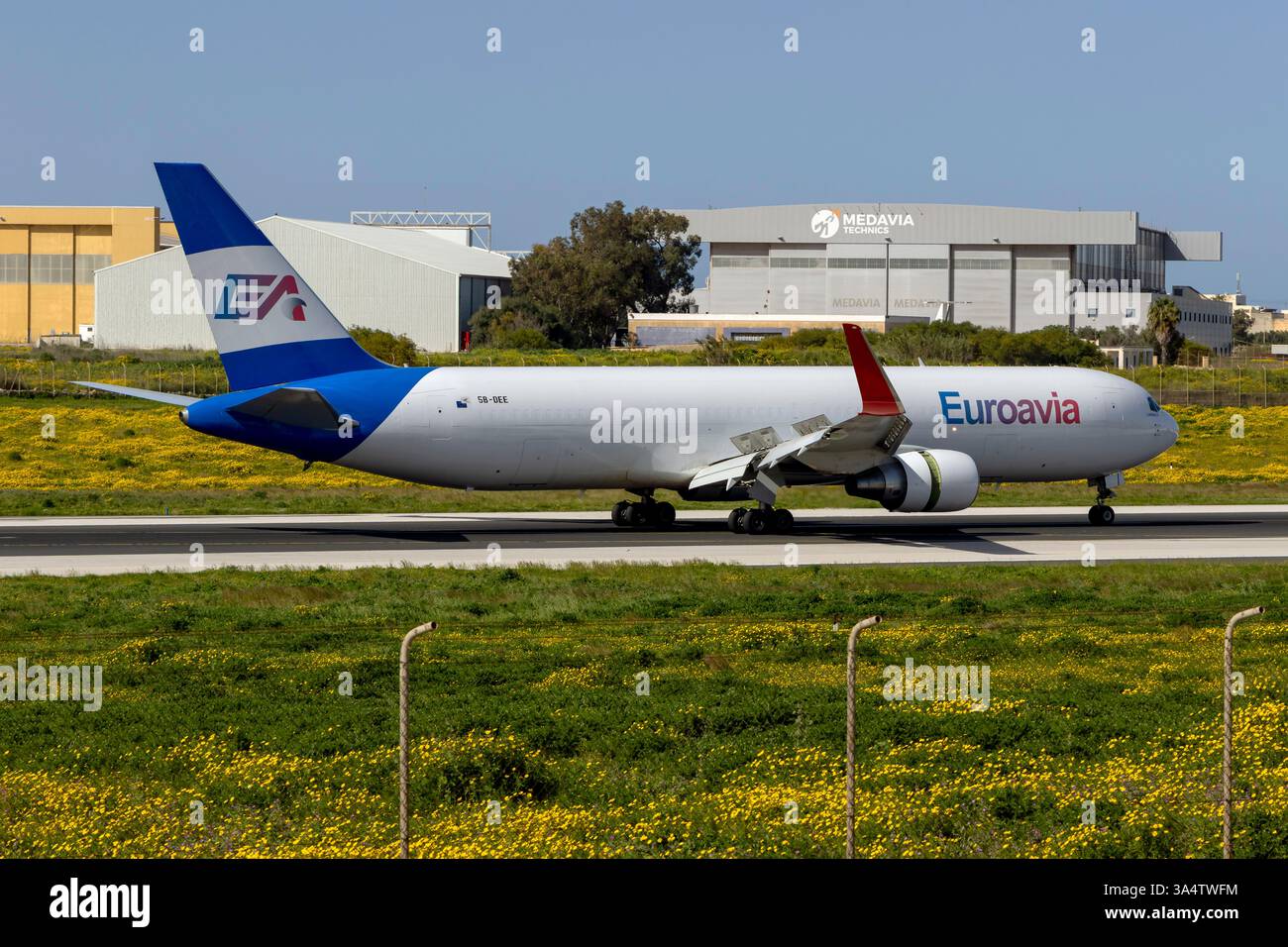 Euroavia Airlines Boeing 767-330(ER) (BDSF) (Reg.: 5B-DEE), was ...