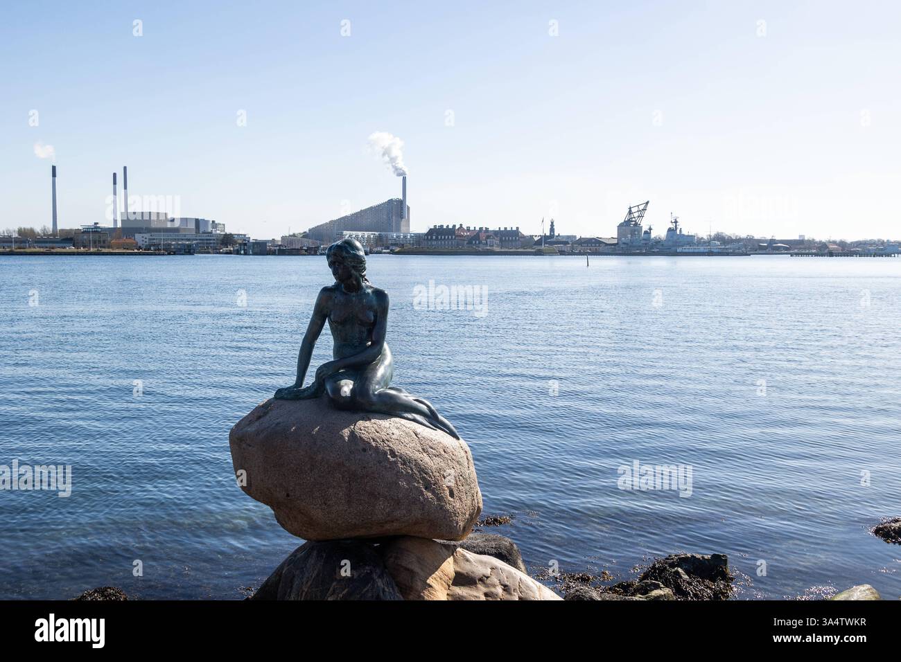 A view of The Little Mermaid at Langelinie. The Little Mermaid Danish ...