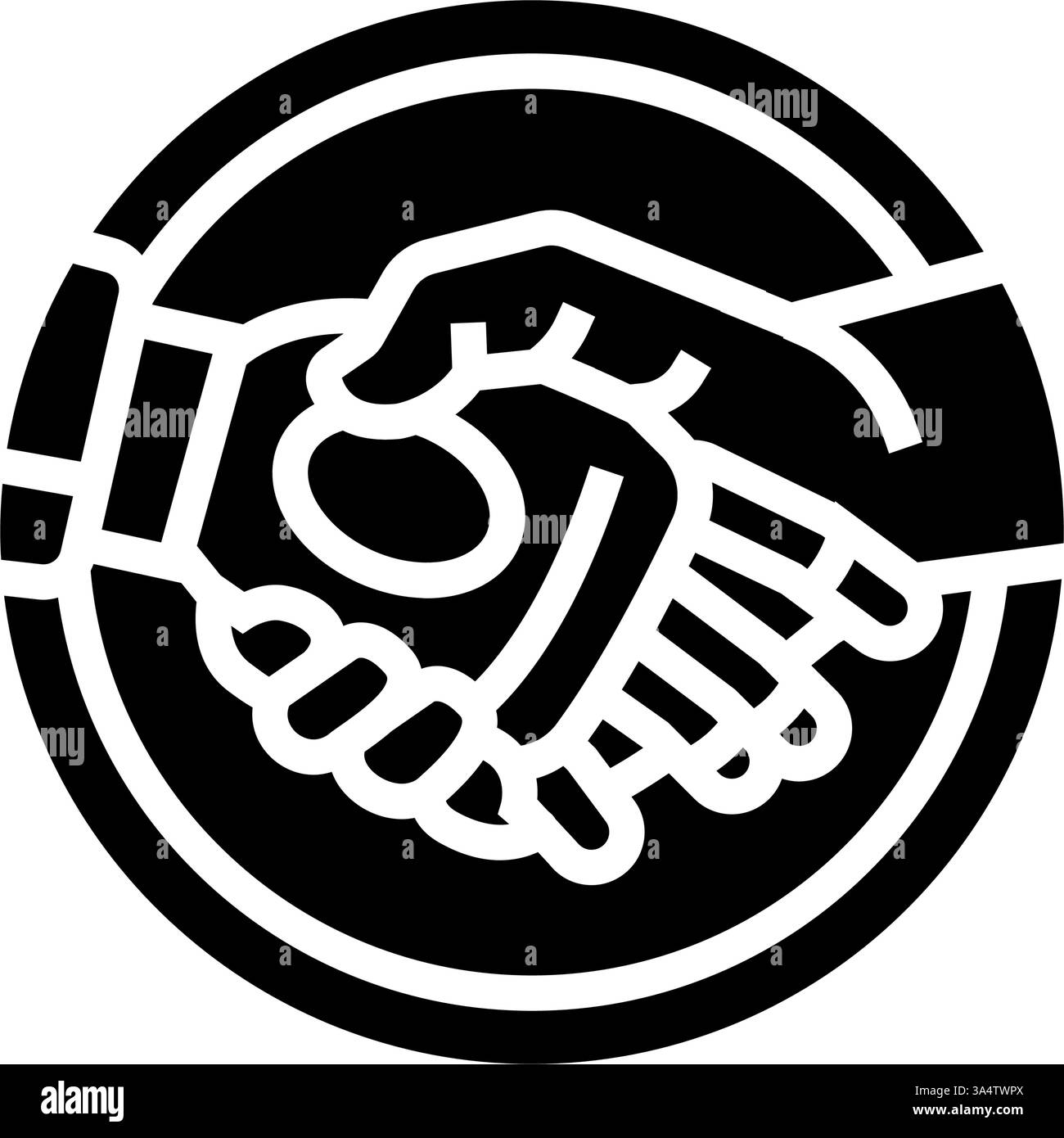 human and robot handshake ai integration glyph icon vector illustration Stock Vector Image & Art ...