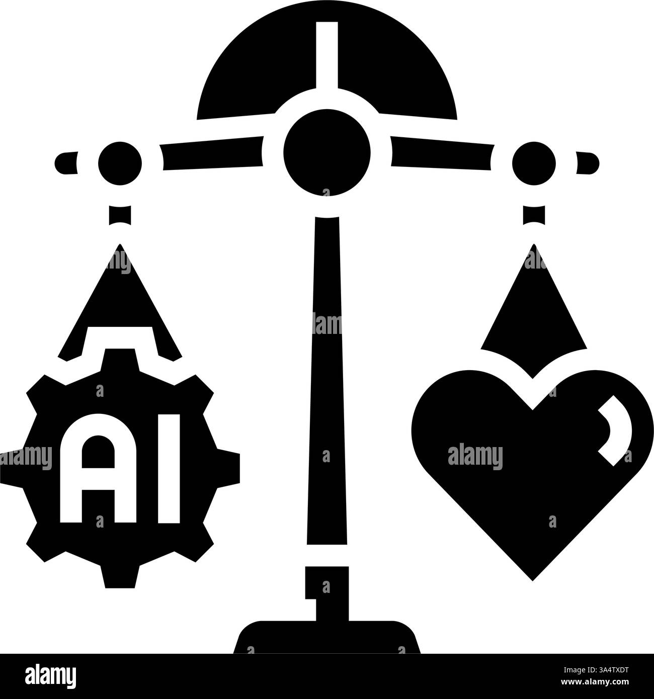 ethical ai balance scale deep learning glyph icon vector illustration Stock Vector Image & Art ...