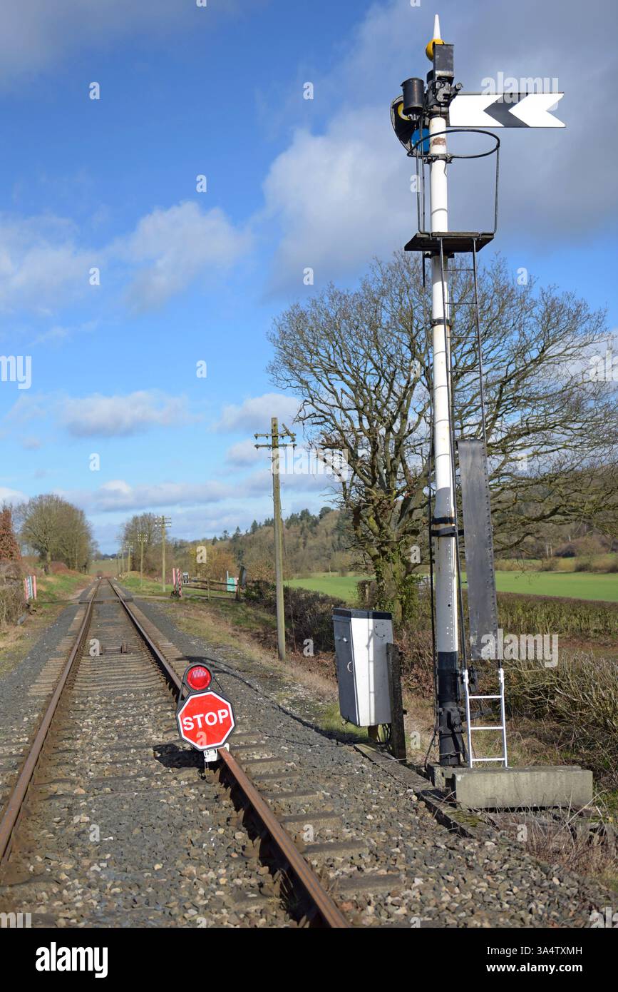 A railway line closed to traffic with a possession for engineering work ...