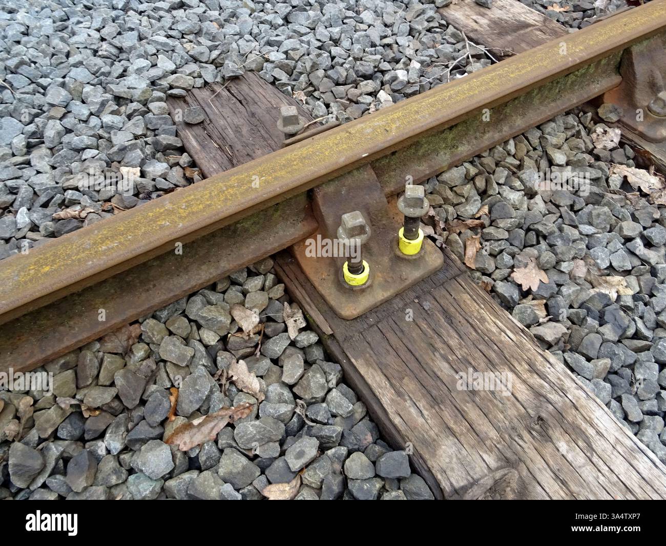 Preparing a railway sleeper and chair for new bolt ferrules to secure ...