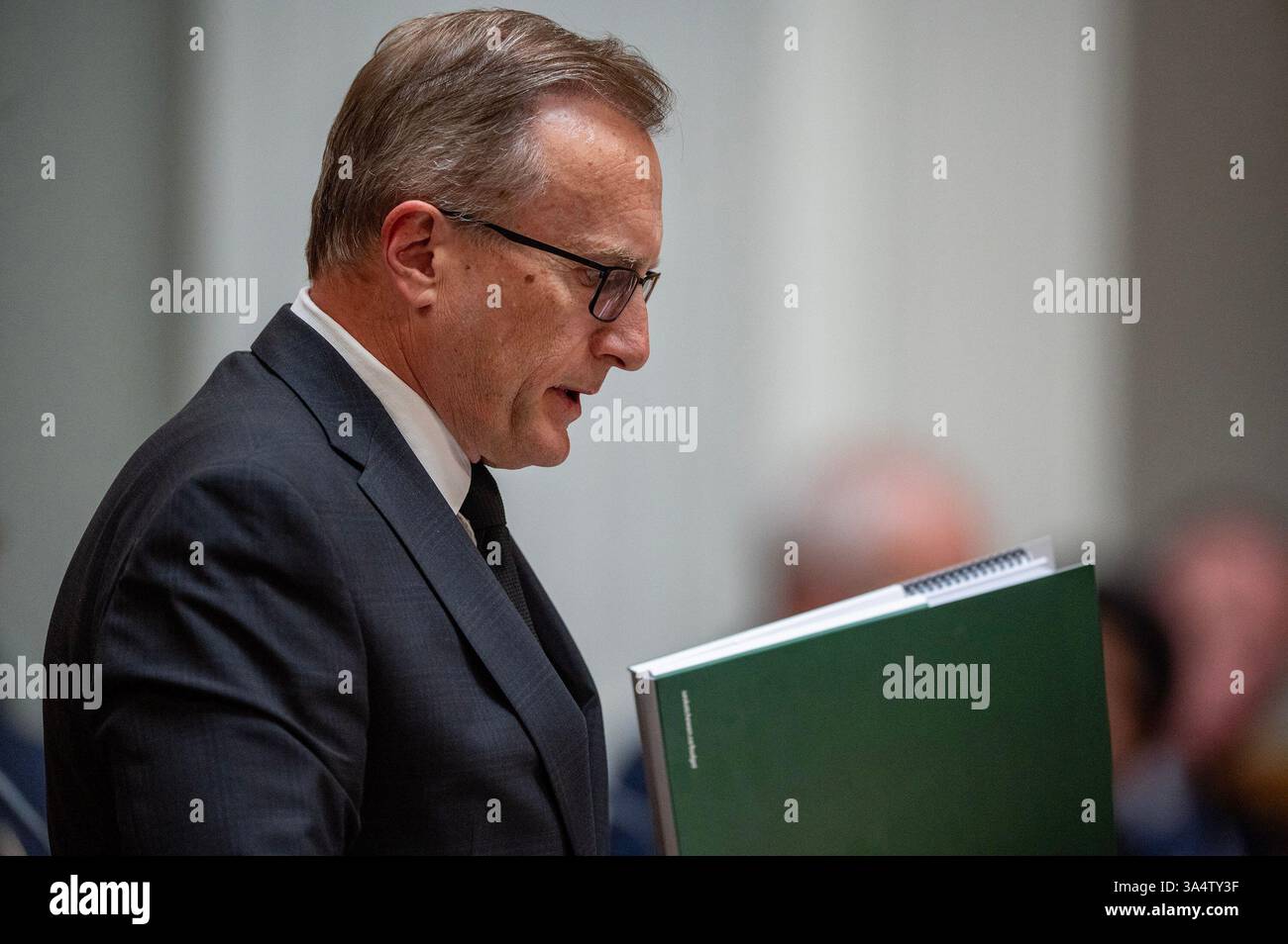 Regina, Can. 19th Mar, 2025. Saskatchewan Ministry of Finance Jim ...