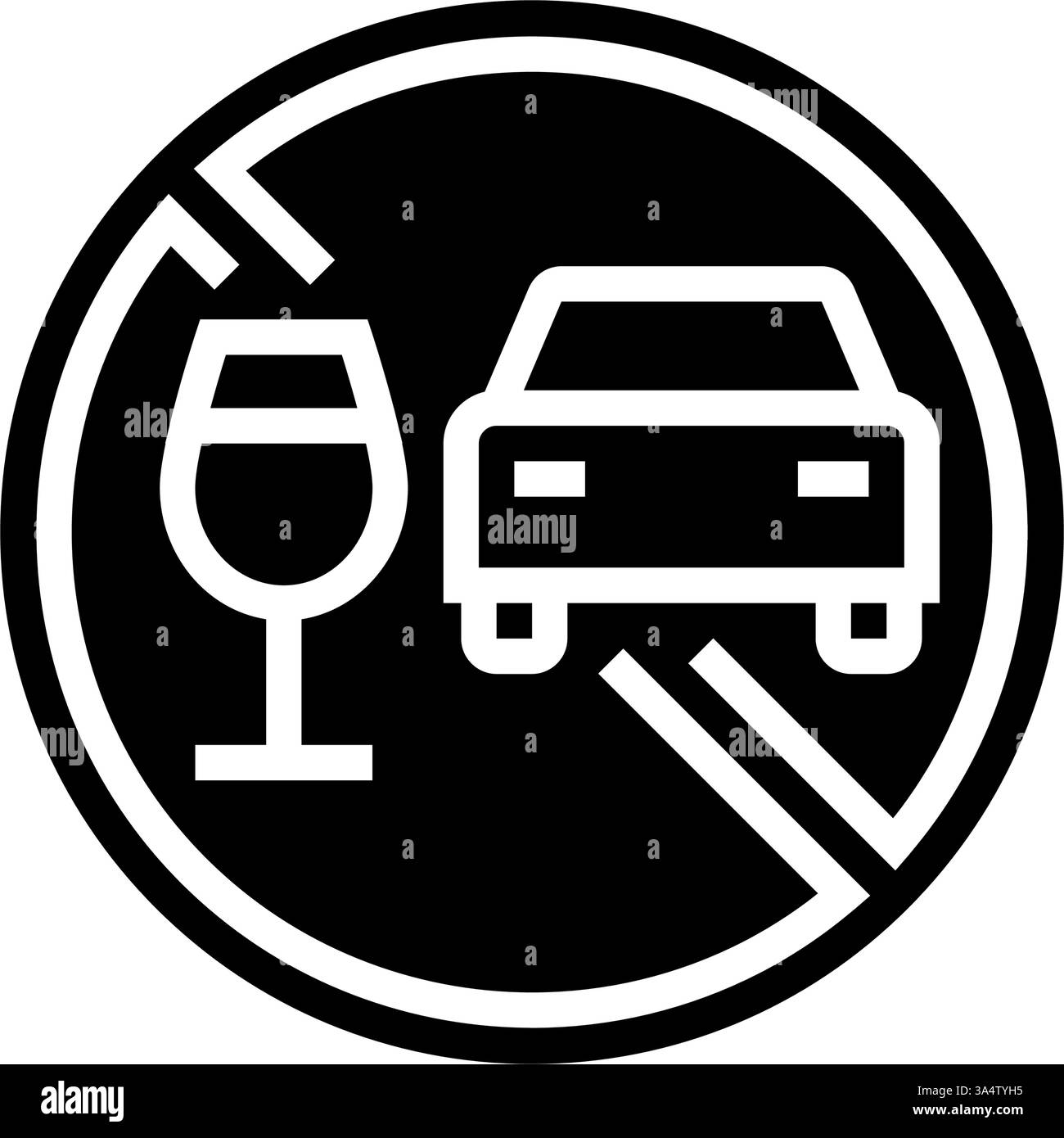 drunk driving car driving obstacles glyph icon vector illustration ...
