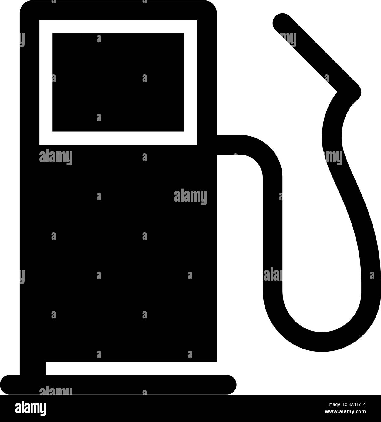 low fuel warning car driving obstacles glyph icon vector illustration ...