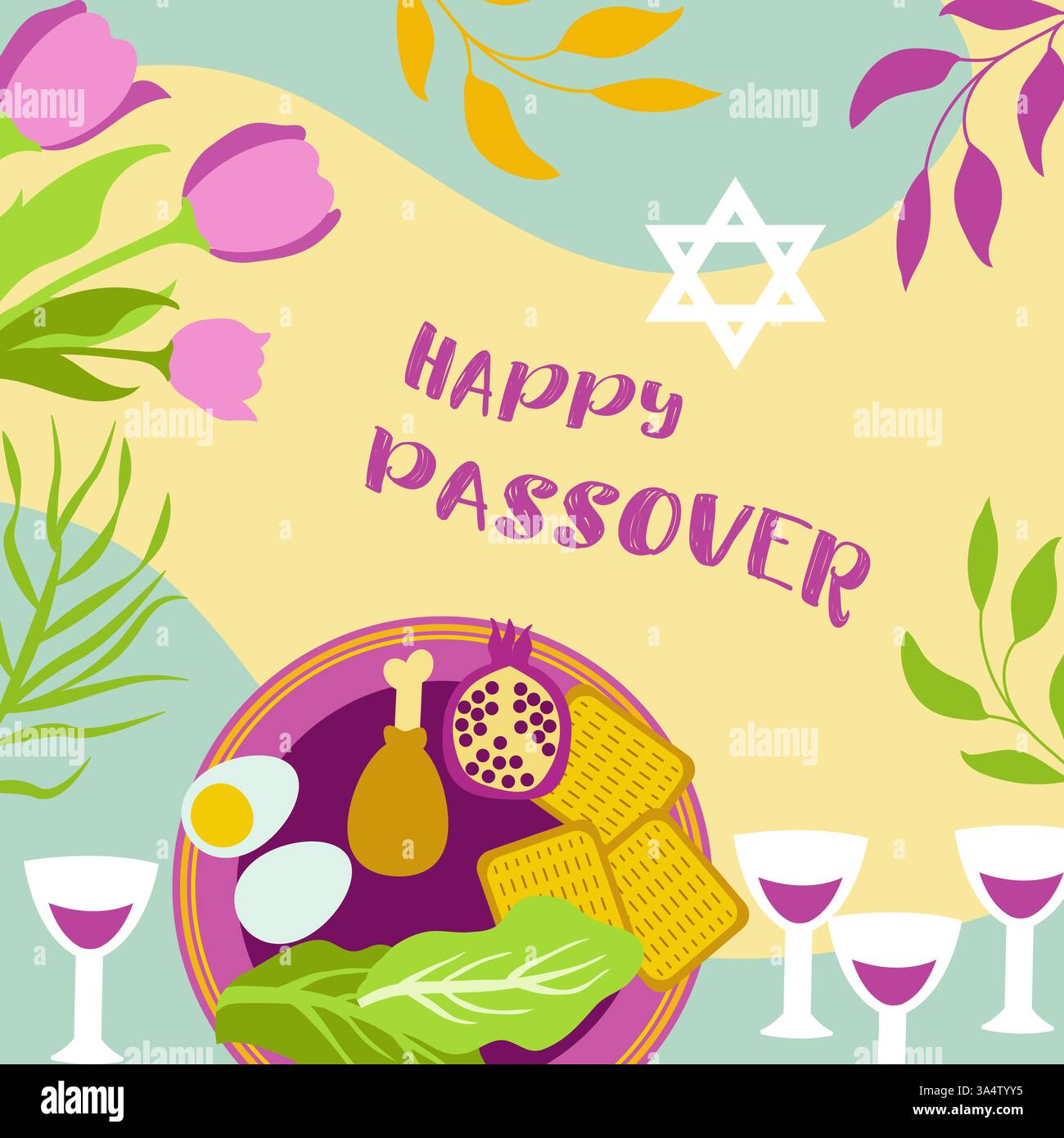 Happy Passover background for invitation, flyer, greeting card,poster ...