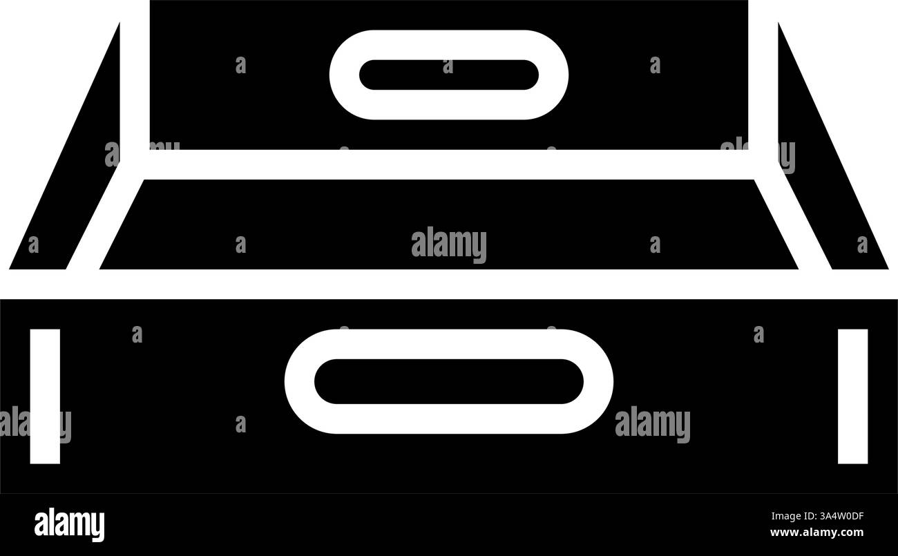 trays cardboard packaging glyph icon vector illustration Stock Vector ...