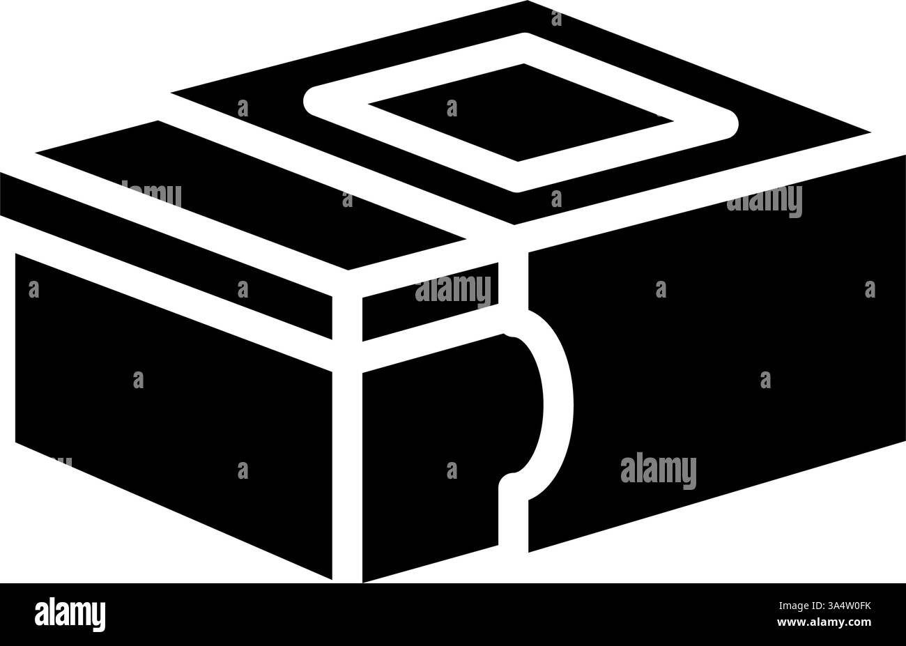 pop up box cardboard packaging glyph icon vector illustration Stock ...